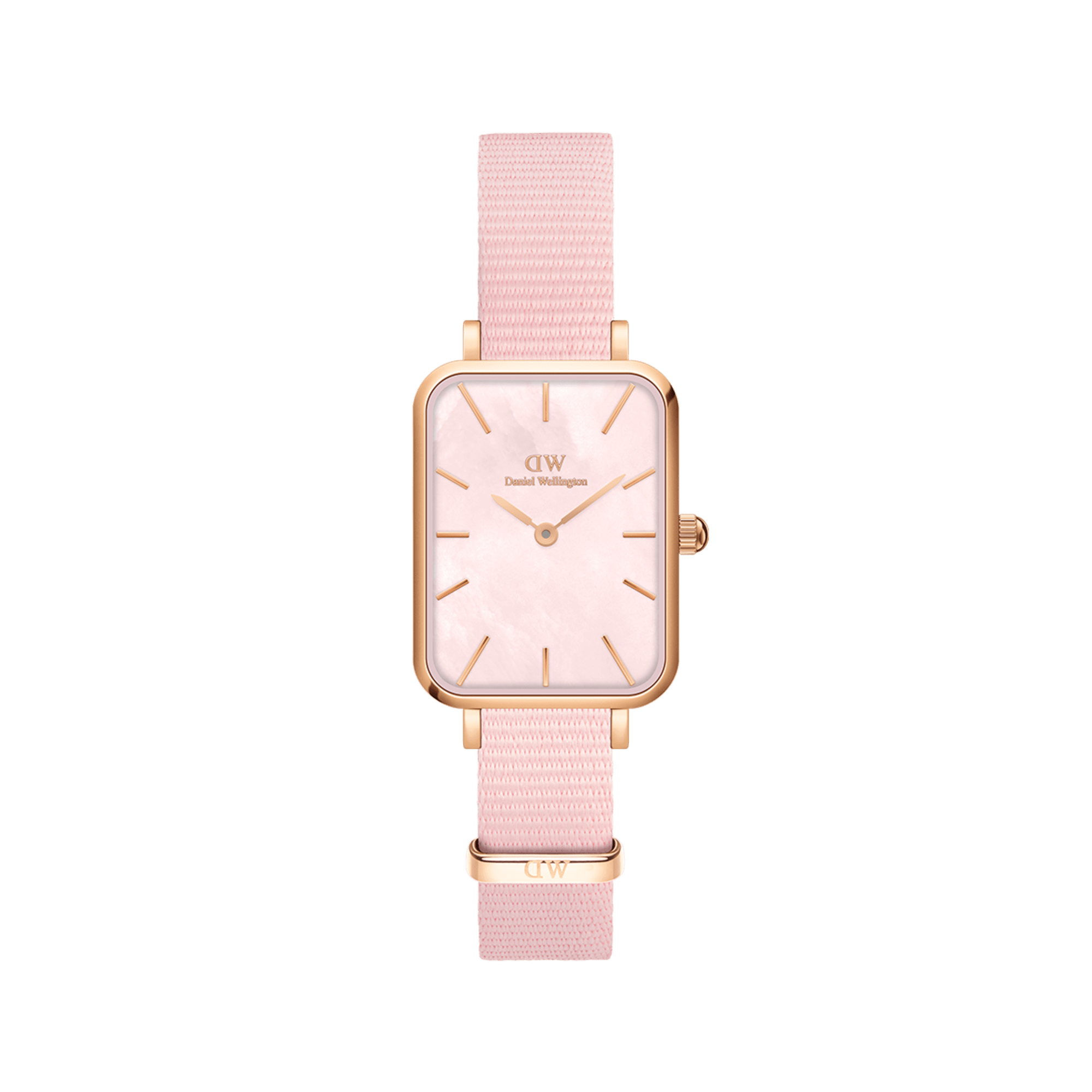 Quadro Coral - Rectangular Women's Watch Pink | DW