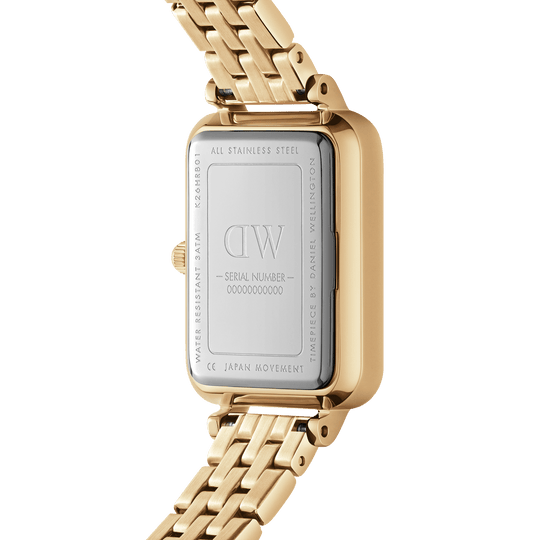 Quadro Roman Numerals 5-Link Gold | DW