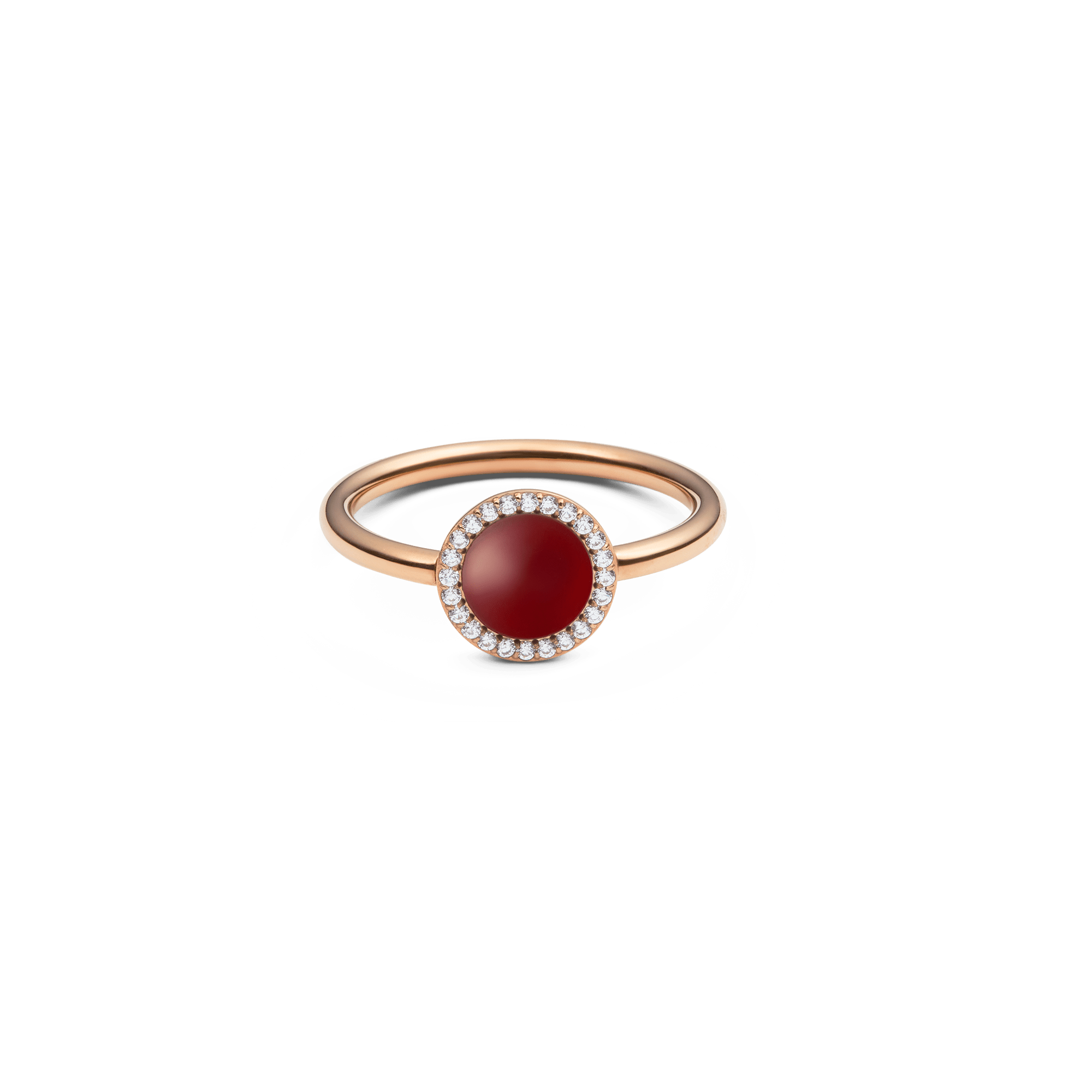 Audrey Ring Red Agathe Rose Gold