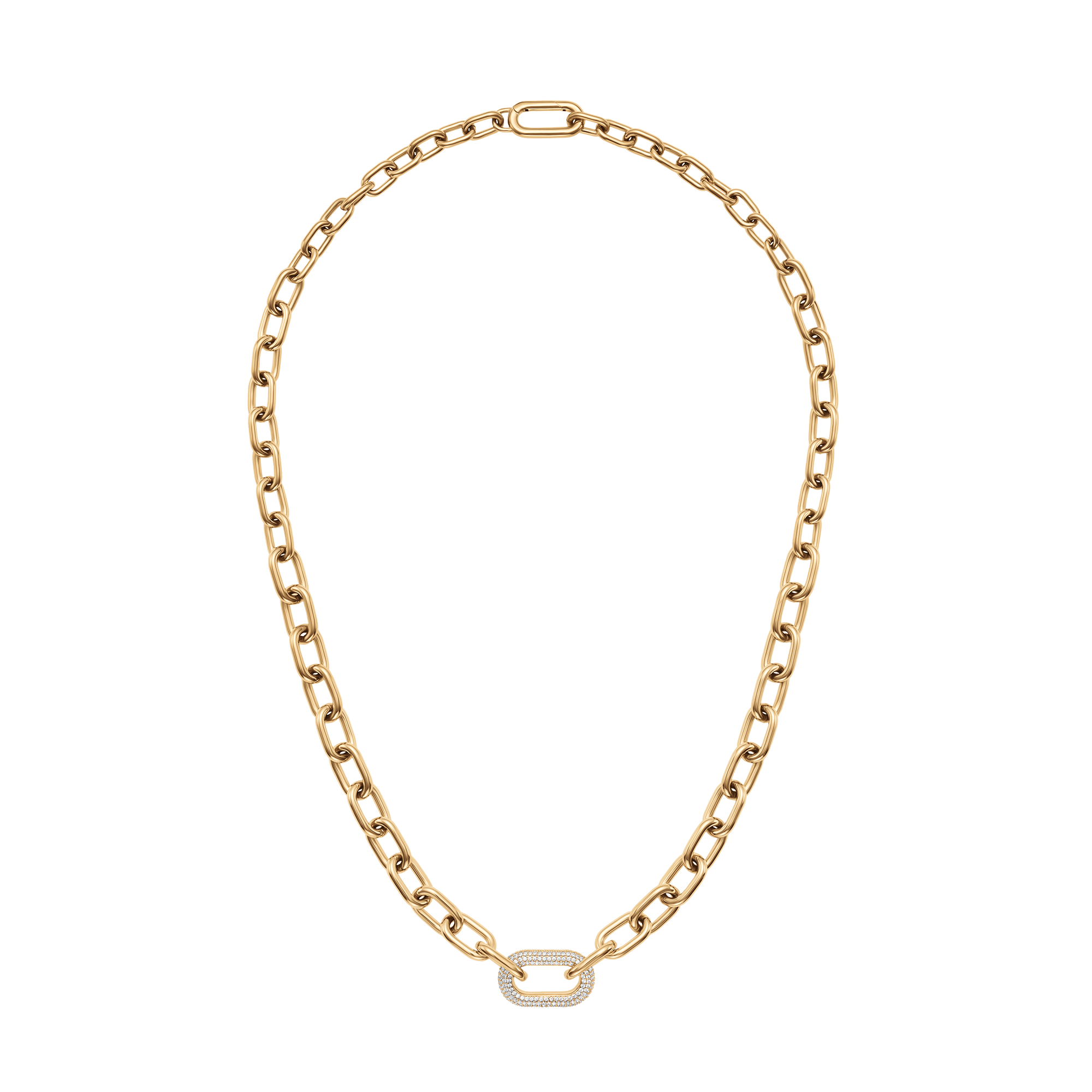 Crystal Link Necklace Gold | DW