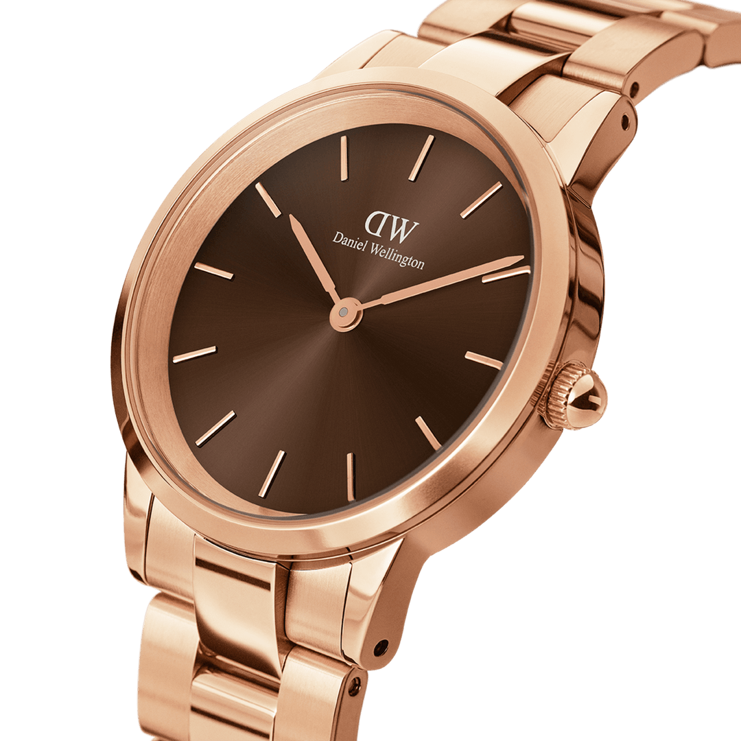 Iconic Link Amber - Men's watch Rose Gold & amber | DW