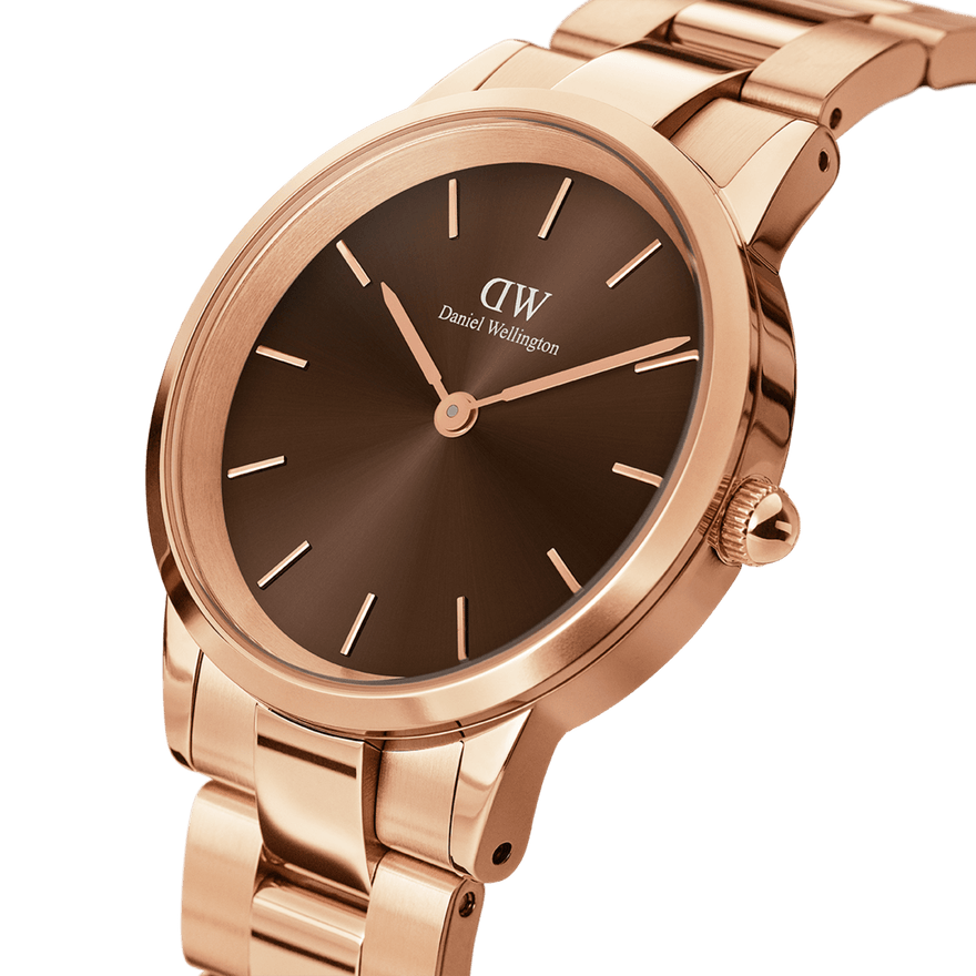 Iconic Link Amber - Men's watch Rose Gold & amber | DW