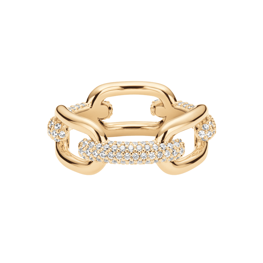 Crystal Link Ring Gold | DW
