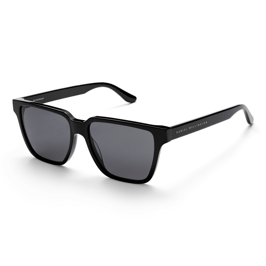 Rectangular Bio-Acetate - Black rectangular sunglasses | DW