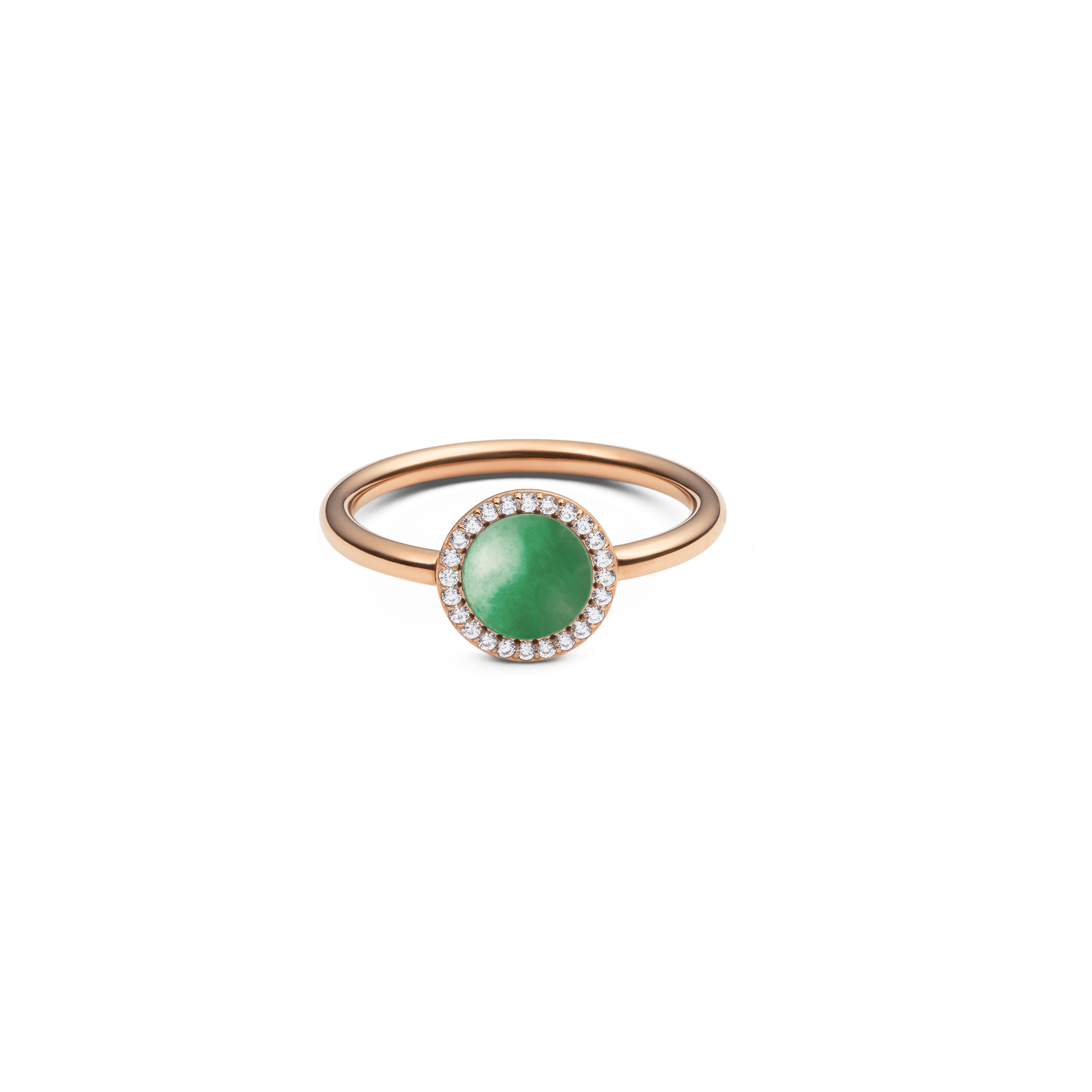 Audrey Ring Jade Rose Gold